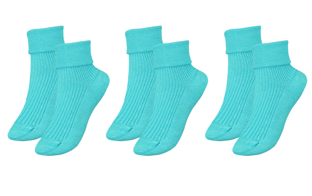 tittimitti® 100% Organic Combed Cotton Luxury Women's Socks 3-Pack. Ma