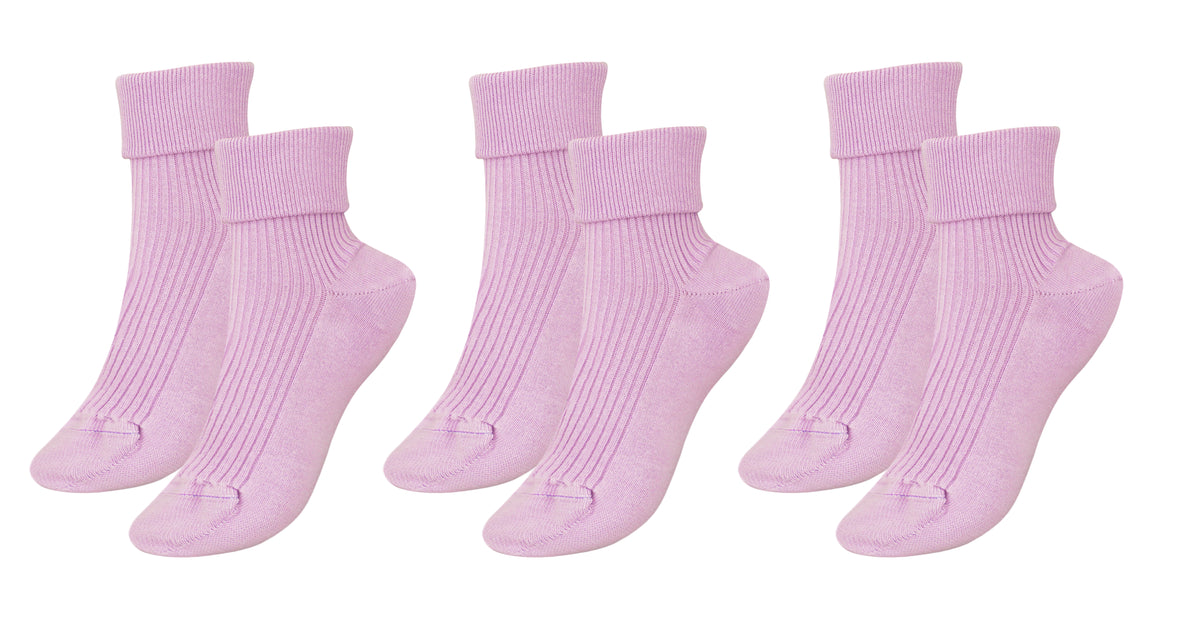 tittimitti® 100% Organic Combed Cotton Luxury Women's Socks 3-Pack. Ma